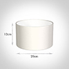 Cylinder Shades - Jim Lawrence - 20cm Wide Cylinder Shade in Cream ...