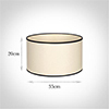 Cylinder Shades - Jim Lawrence - 35cm Wide Cylinder Shade in Parchment ...