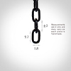 Product List - Jim Lawrence - Oval Link Chain, 1m Length, Matt Black ...