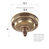 - Jim Lawrence - Fordham Ceiling Rose with Cable Grip in Antiqued Brass ...