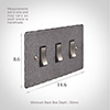 Product List - Jim Lawrence - 3 Gang Steel Grid Switch Polished ...
