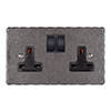 Product List - Jim Lawrence - 13amp 2 Gang Socket in Polished, Hammered ...