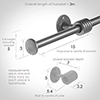 Product List - Jim Lawrence - 2m Button Handrail in Polished - 2m ...