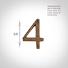 Product List - Jim Lawrence - Number 4 in Antiqued Brass - Number 4 in ...